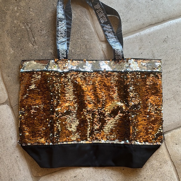 PINK Victoria's Secret | Bags | Nwt Victoria Secret Pink Flip Sequin ...